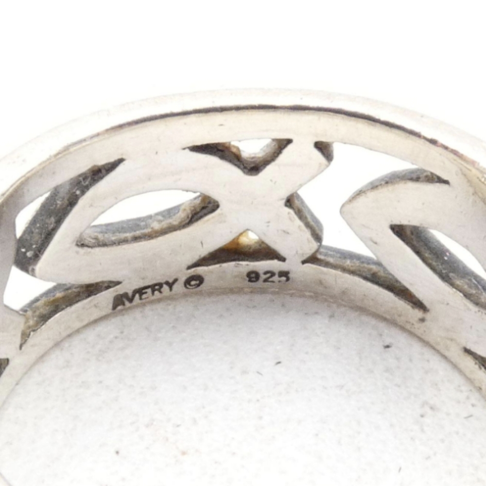 James Avery Retired Ichthus Eternity Band Ring - Gem